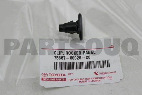 7586760020C0 Genuine Toyota CLIP, ROCKER PANEL MOULDING 75867-60020-C0 ...