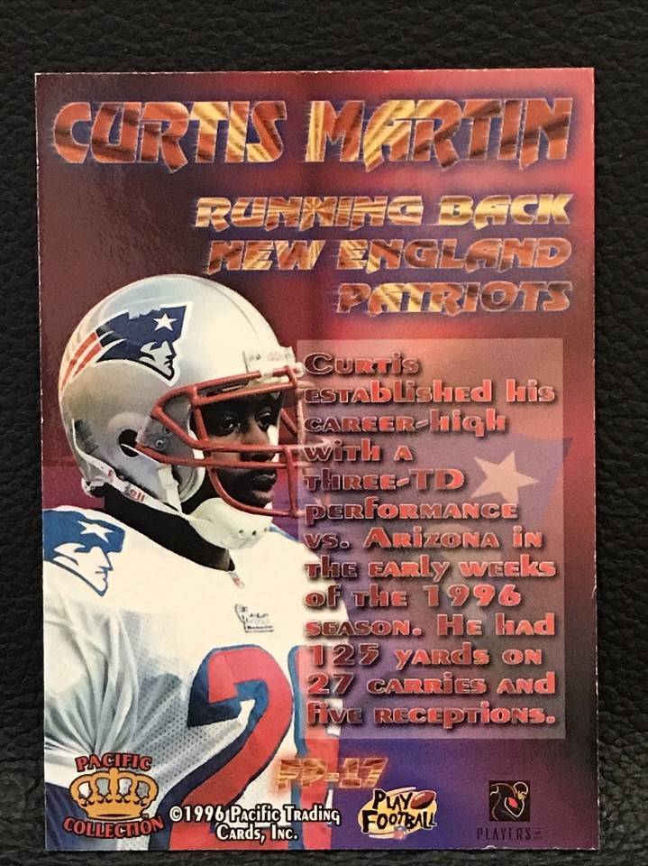 1996 Pacific Litho Cel Feature Performers #FP-17 Curtis Martin NM-MT ...