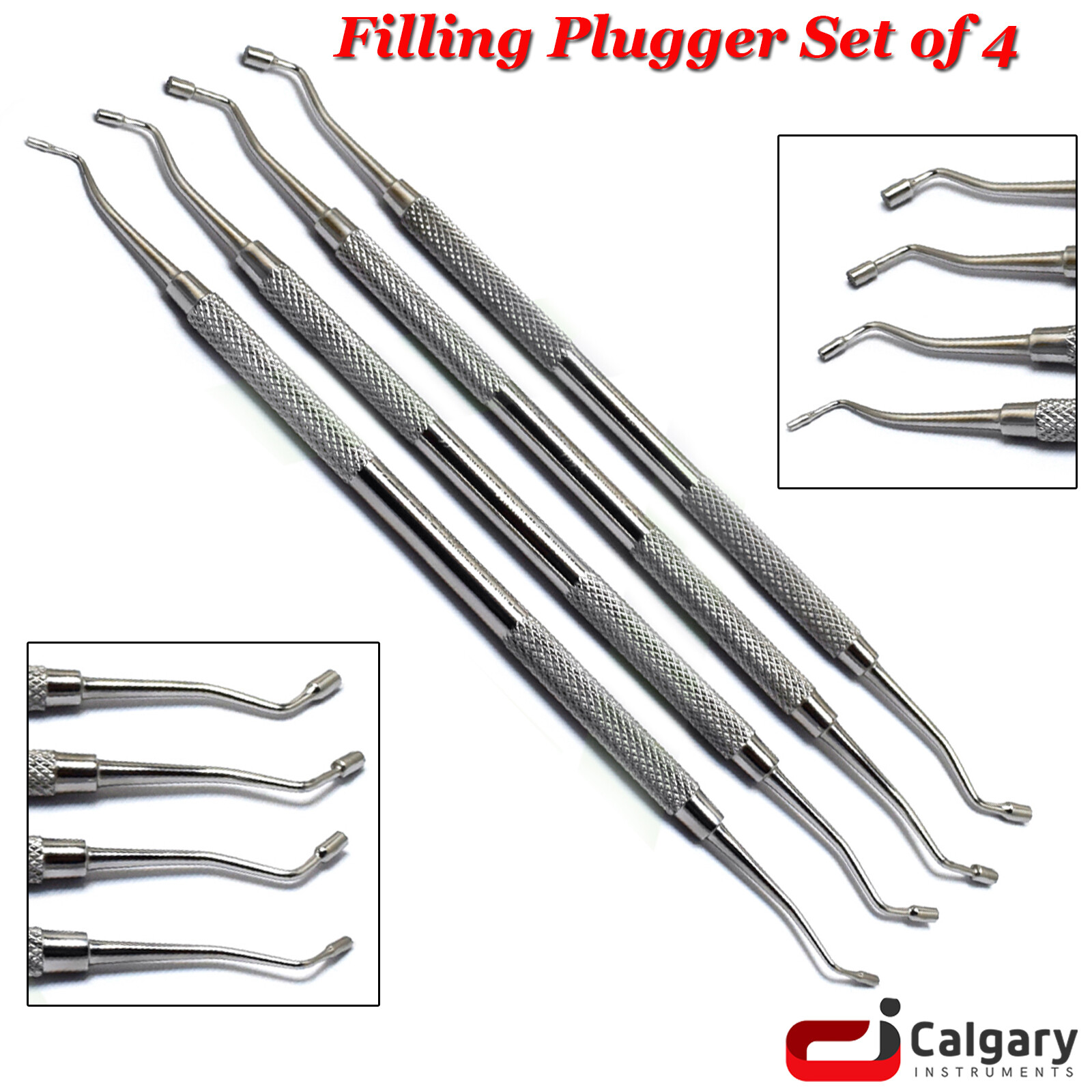 Set of 4 Amalgam Pluggers Dental Composite Filling Condensers ...