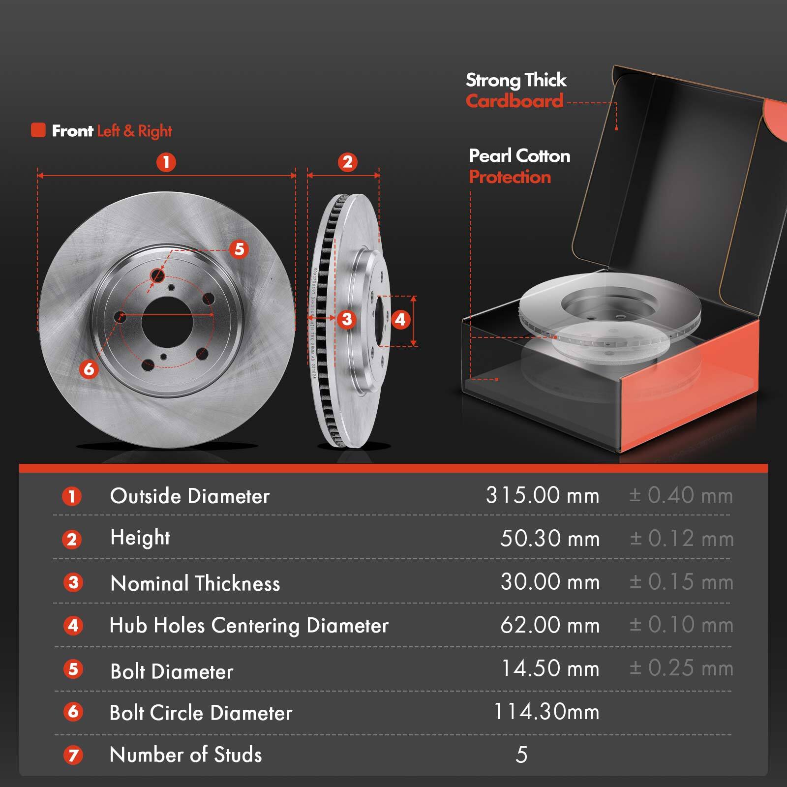 Front & Rear Disc Brake Rotors & Ceramic Brake Pads for Lexus LS430 ...