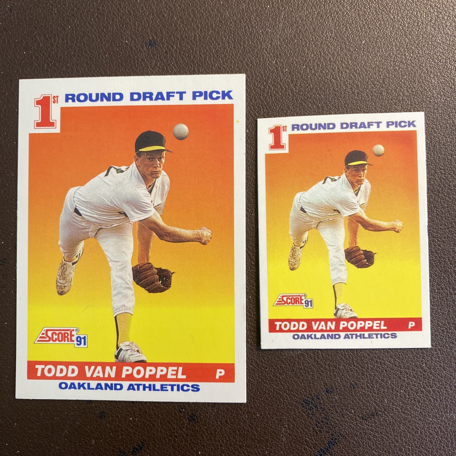 1991 Score Todd Van Poppel 1st Round Draft Pick #389 A's +"HAND CUT | eBay