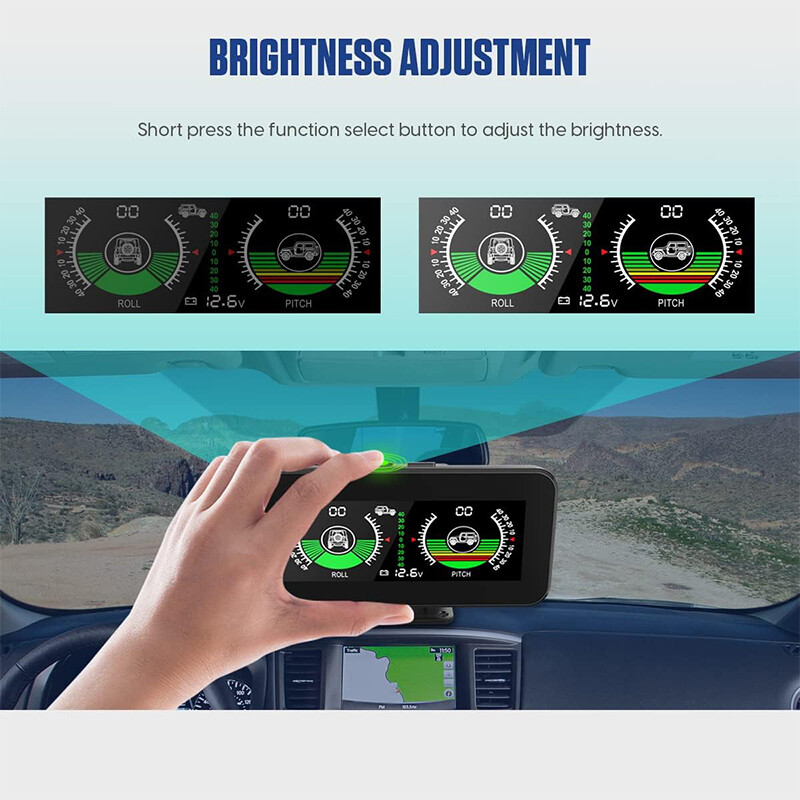 Car Digital Inclinometer M50 HUD Angle Slope Meter for Off-Road SUV ...