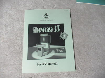 oRIGNAL 2nd printing ATARI SHOWCASE CABINET 33 arcade video game manual ...