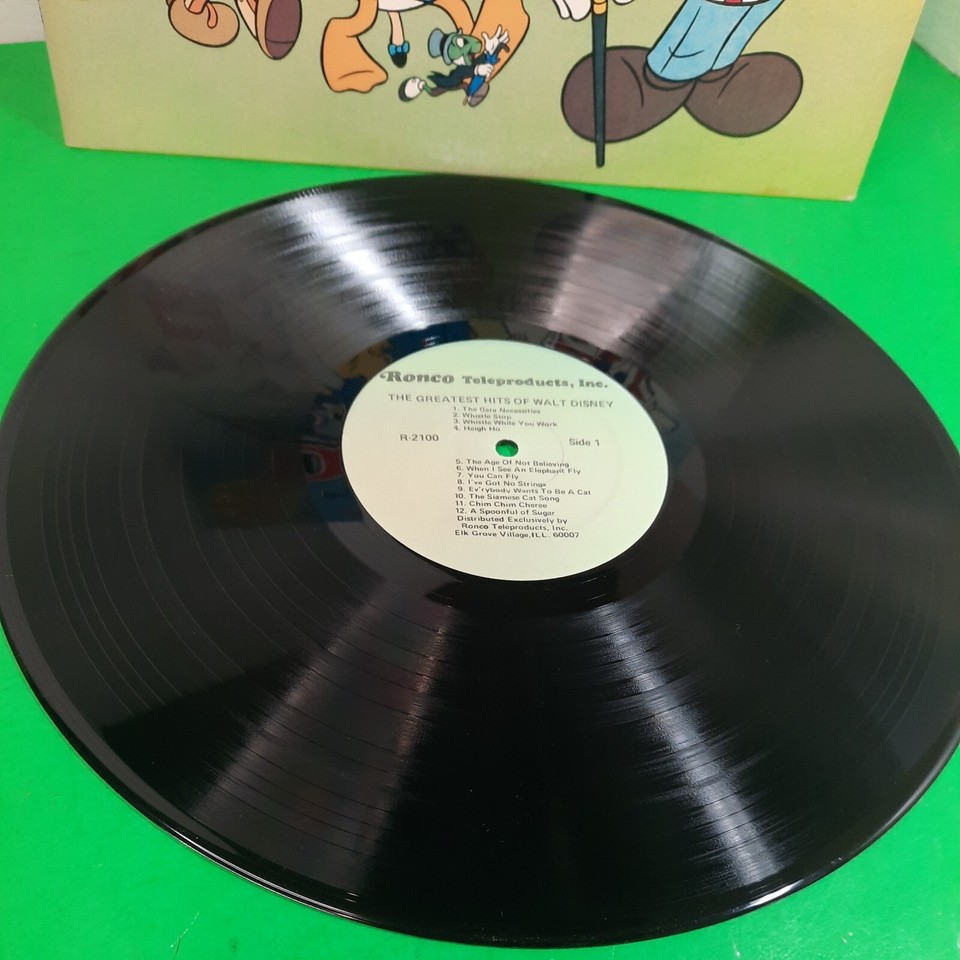 Ronco Presents The Greatest Hits of Walt Disney LP Vinyl Ronco | eBay