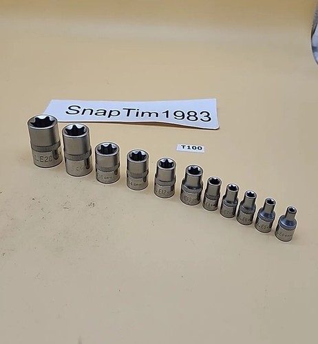 11 pc Cornwell Torx Star Bit Female E Socket Set E4-5-6-7-8 E20-18-16 ...