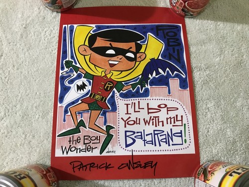 ROBIN THE BOY WONDER PATRICK OWSLEY Signed ORIGINAL TV CARTOON 11 X 9 ...