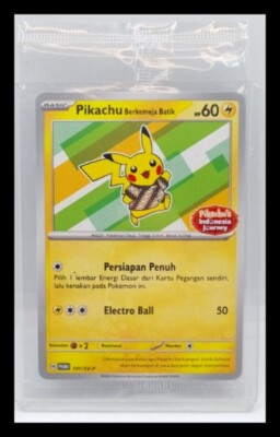 Pokemon Pikachu Berkemeja Batik Promo Pikachu's Indonesia Journey Card ...