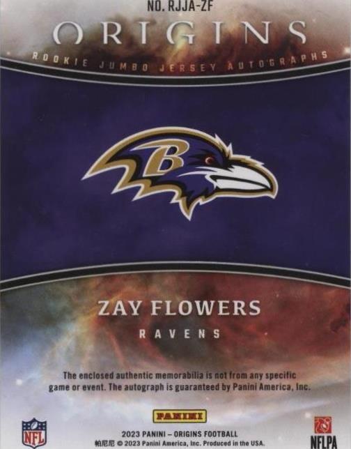 2023 Panini Origins Zay Flowers #RJJA-ZF for sale | eBay