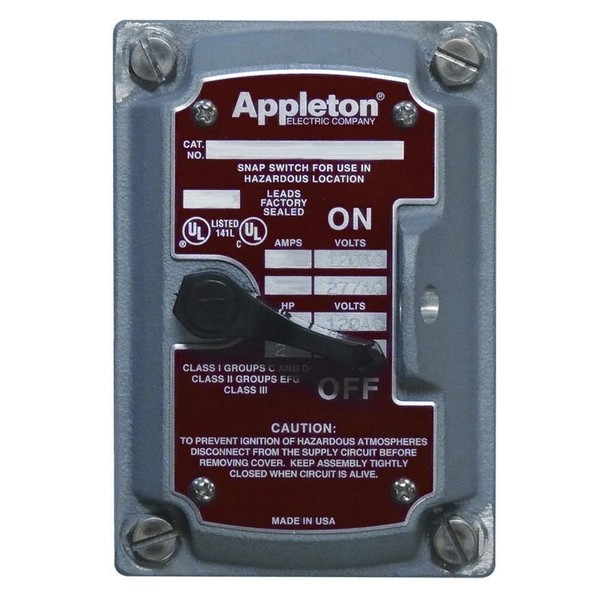 Appleton Electric EDSF21Q 120-277VAC 20A Switch Assembly for sale ...