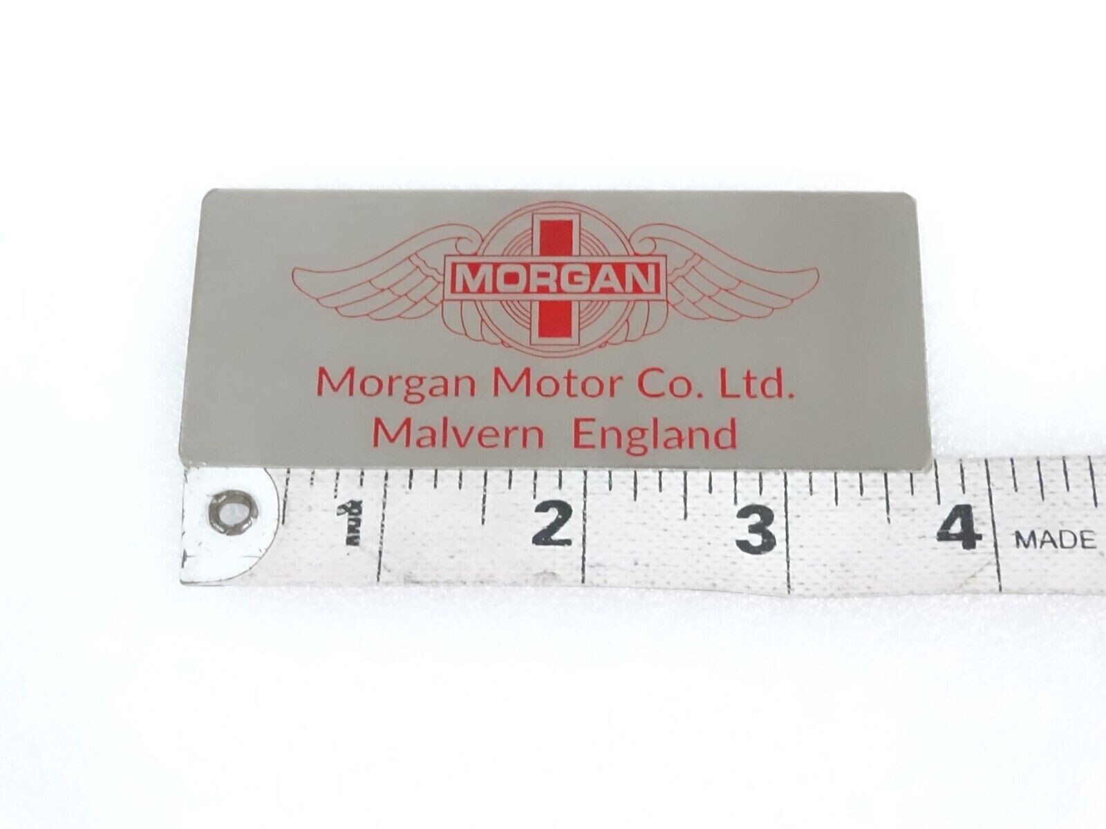 Motor Car "Morgan" Red Plaque Logo Badge Made Of Metal #17A11 | eBay ...