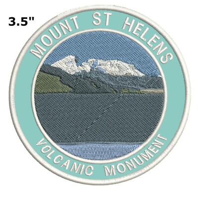 Mount St. Helens Patch Iron-On Embroidered Applique Nature Badge ...
