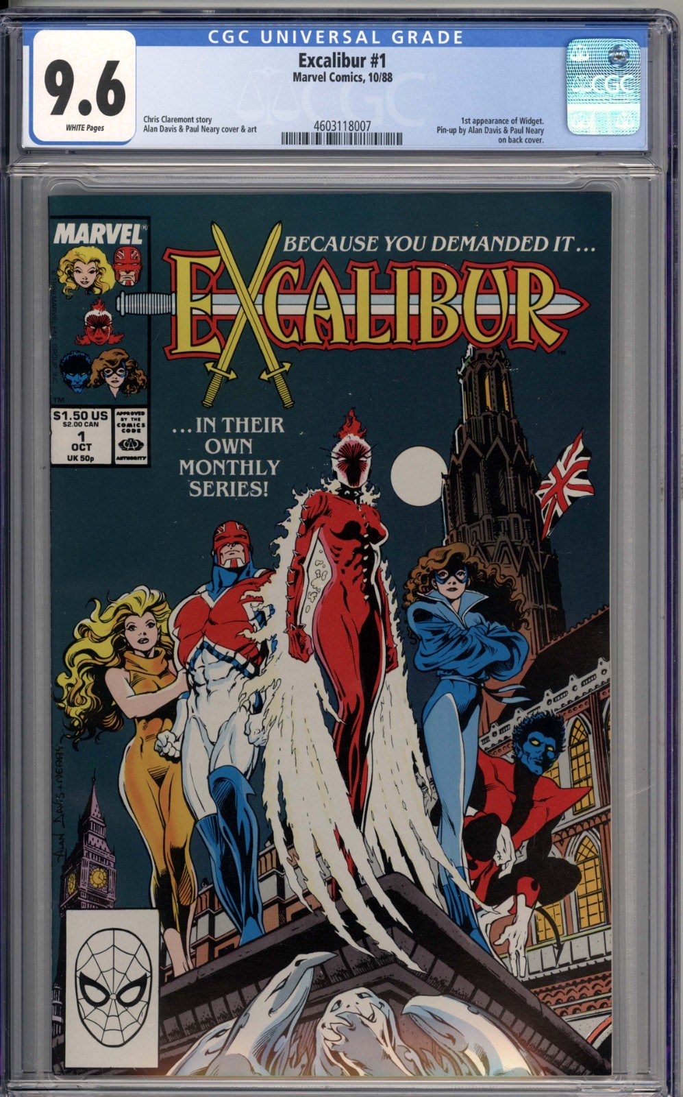 Excalibur #1 CGC 9.6 NM+ 1st Appearance of Widget WHITE PAGES | eBay