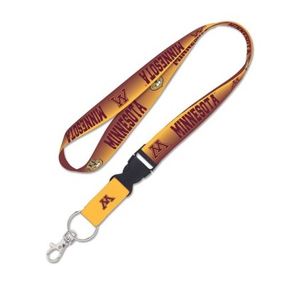 Minnesota Golden Gophers Two-Sided Gradient Lanyard 1" w/ Detachable ...