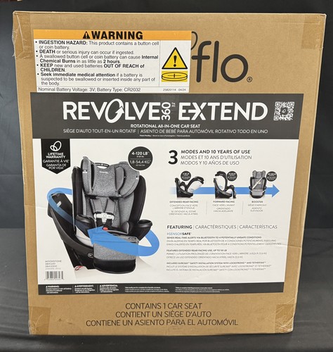 Evenflo GOLD SensorSafe Revolve 360 Extend Car Seat Moonstone EXP 1/31 ...