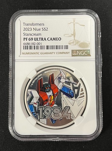 2023 $2 Niue Transformers Starscream 1 Oz .999 Fine Silver NGC PF69 ...