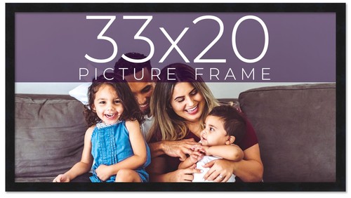 33x20 Frame Black Real Wood Picture Frame Width 0.75 inches | Interior ...