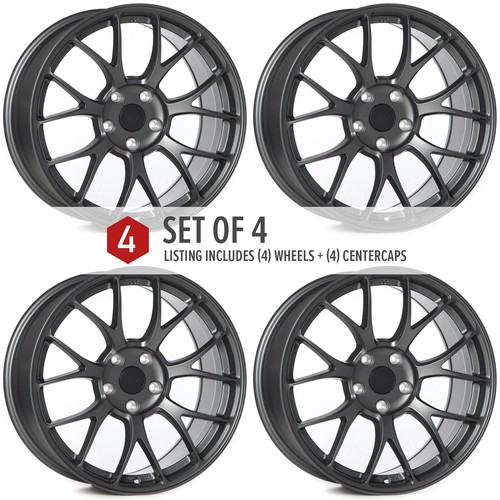 CIRCUIT CSF2 18x8.5 5x100 +35 MATTE GUNMETAL WHEELS FITS SUBARU WRX ...