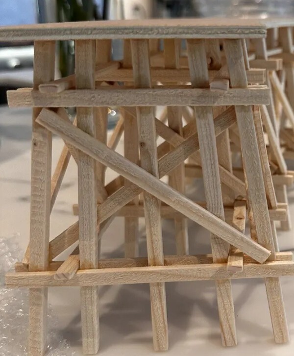 O Scale Model Train Trestle Incline From 0 Up To 5.5" 11.5 Ft Span For ...