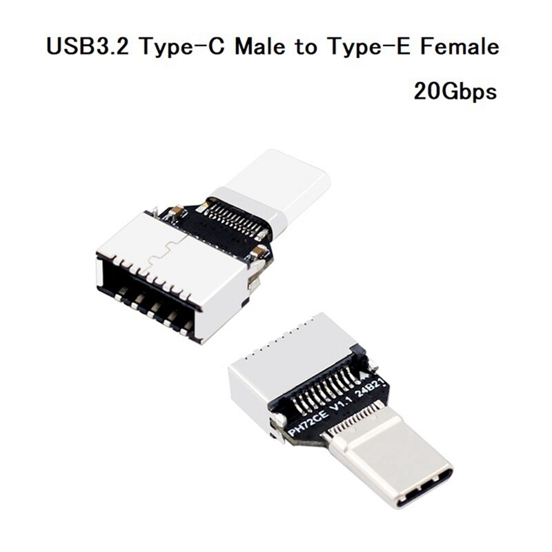 USB3.2 Type-C Male to Type-E Female Adapter 20Gbps Computer Case ...