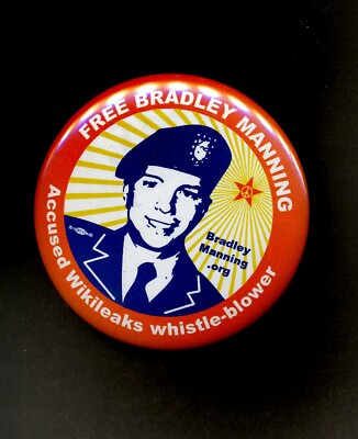 Bradley Manning-pinback button-one and one-half inches | eBay
