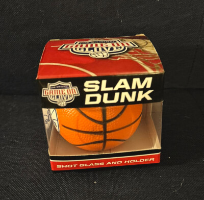 Basketball slam dunk shot glass and holder | eBay