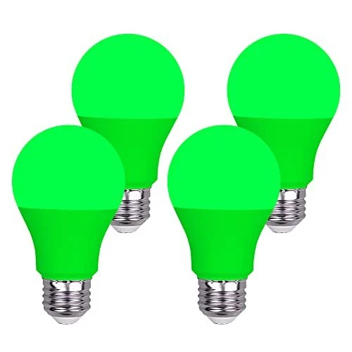 Green Light Bulb In Room
