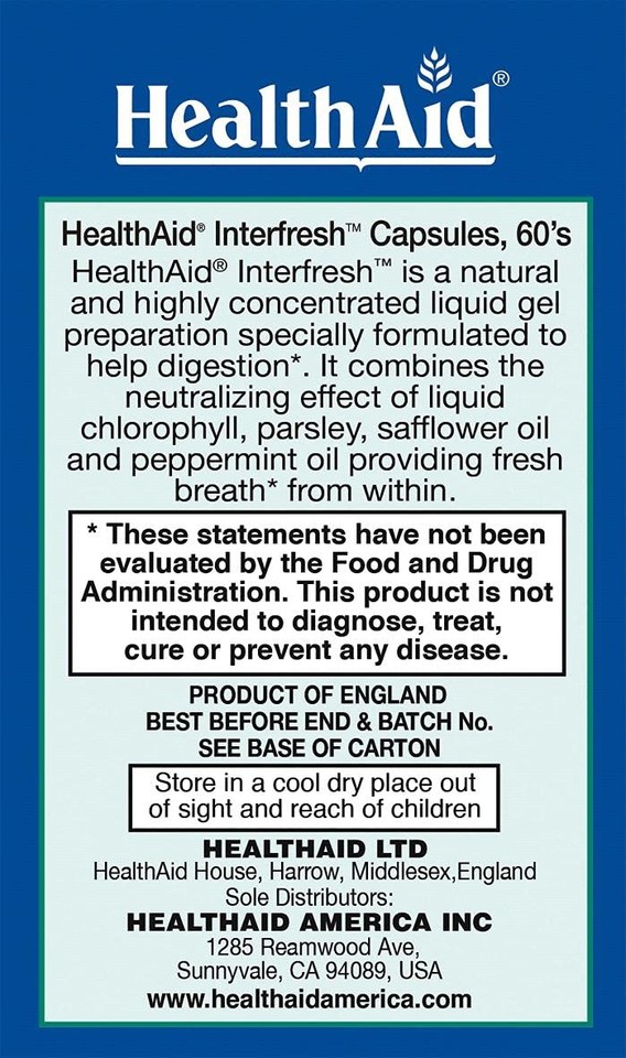 Interfresh, 60 Soft Gel Capsules, Twice Daily, Fights Bad Breath and Aids in ... | eBay