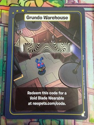 Neopets TCG Grundo's Warehouse Code - Void Blade Wearable | eBay