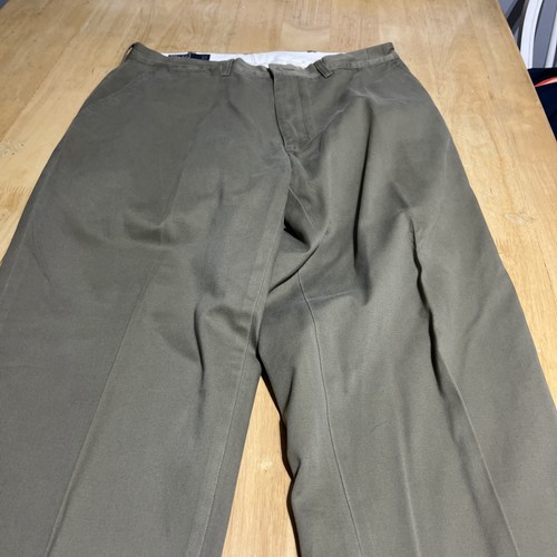 Vintage Polo Ralph Lauren Prospect Pants 36x34 Green Olive Pleated 90s ...