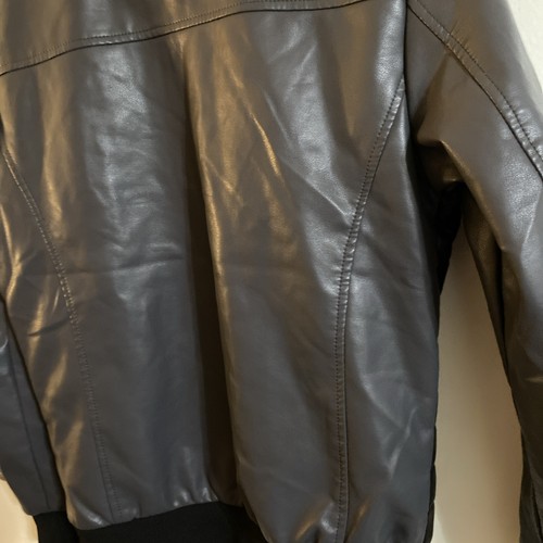 Unisex VIP Collection Black/Gray Pleather Motorcycle Biker Jacket | eBay