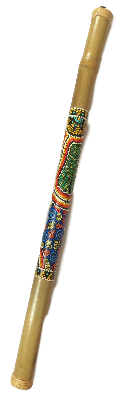 Hand Painted Bamboo Rainstick Shaker in Aboriginal Style Design | eBay UK