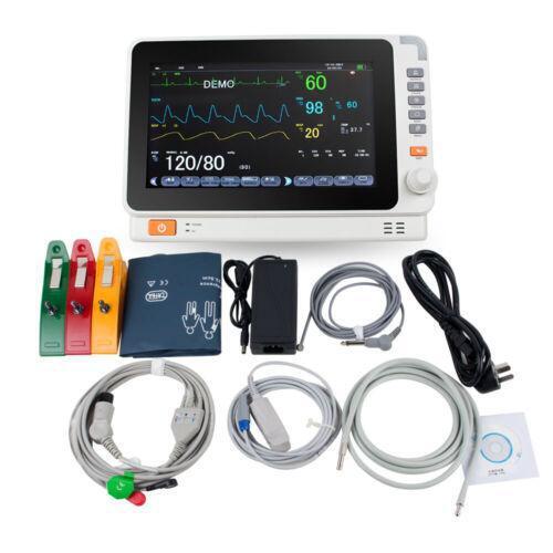 8/10'' Color Patient Monitor ICU Vital Signs ECG NIBP RESP TEMP SPO2 PR ...