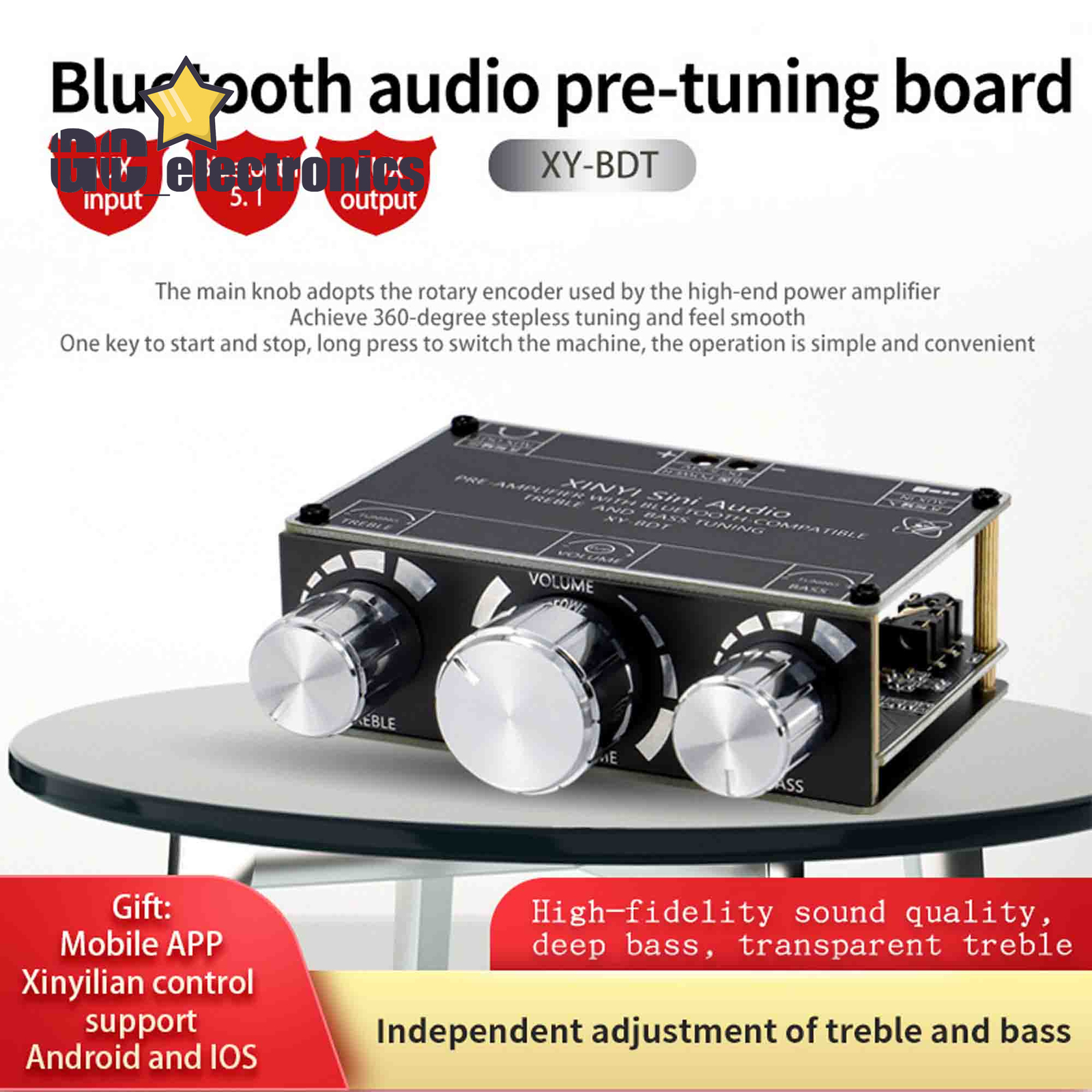 2.1Dual Channel Bluetooth 5.1 Power Audio Stereo Amplifier Board 50W*2 ...