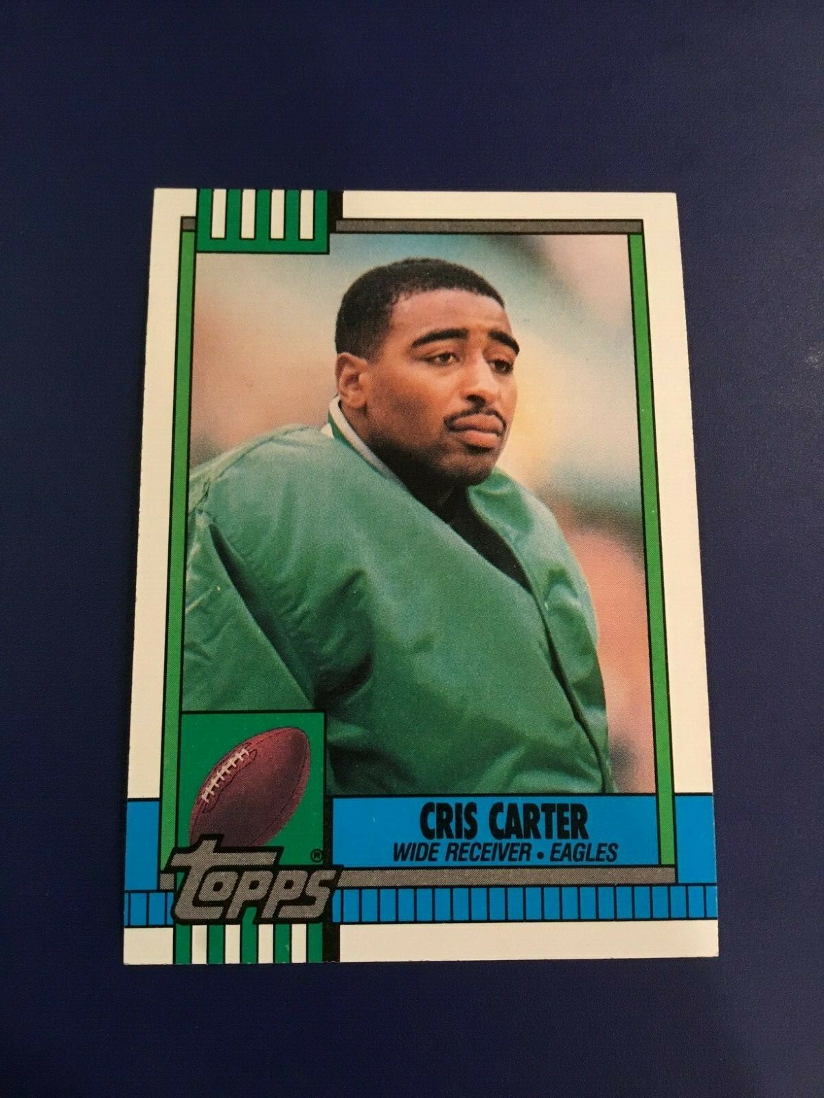 1990 Topps # 92 CRIS CARTER Football Card Philadelphia Eagles LAST ONE ...