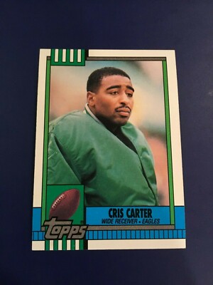1990 Topps # 92 CRIS CARTER Football Card Philadelphia Eagles LAST ONE ...