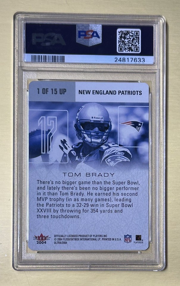 2004 Ultra Ultra Performers 1 Tom Brady Gold Die-Cut PSA INSERT 10 | eBay