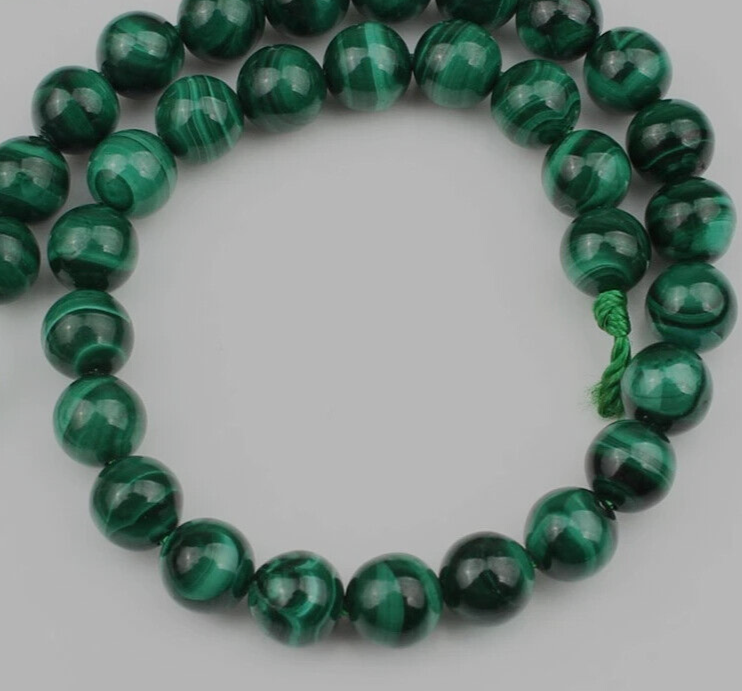 Genuine Green Malachite Beads Real Malachite Beads 6mm Approx 32 Piece ...