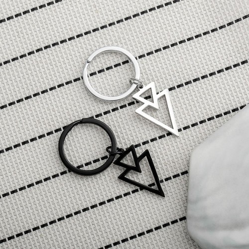 Inverted Triangle Overlapping Triangles Keychain Bag Pendant | eBay