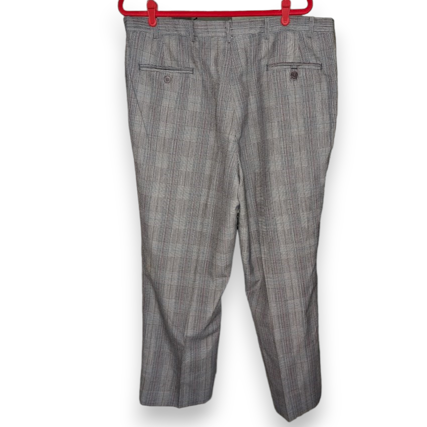 Sansabelt Jaymar Ruby Designer Collection Grey Plaid Pleated Mens Pants ...