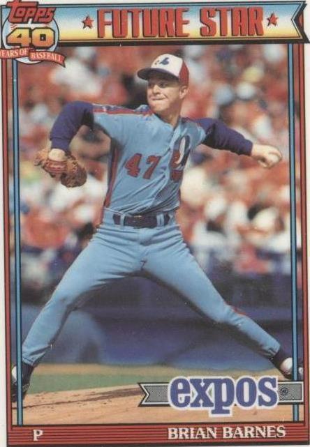 1991 Topps - Future Star Brian Barnes #211 Collector's Edition (Tiffany ...