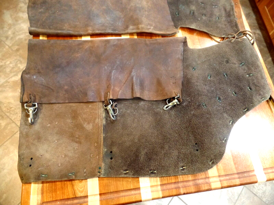 CIVIL WAR ERA LEATHER CHAPS WITH BRASS ACCENTS, FOUND WITH CIVIL WAR ...