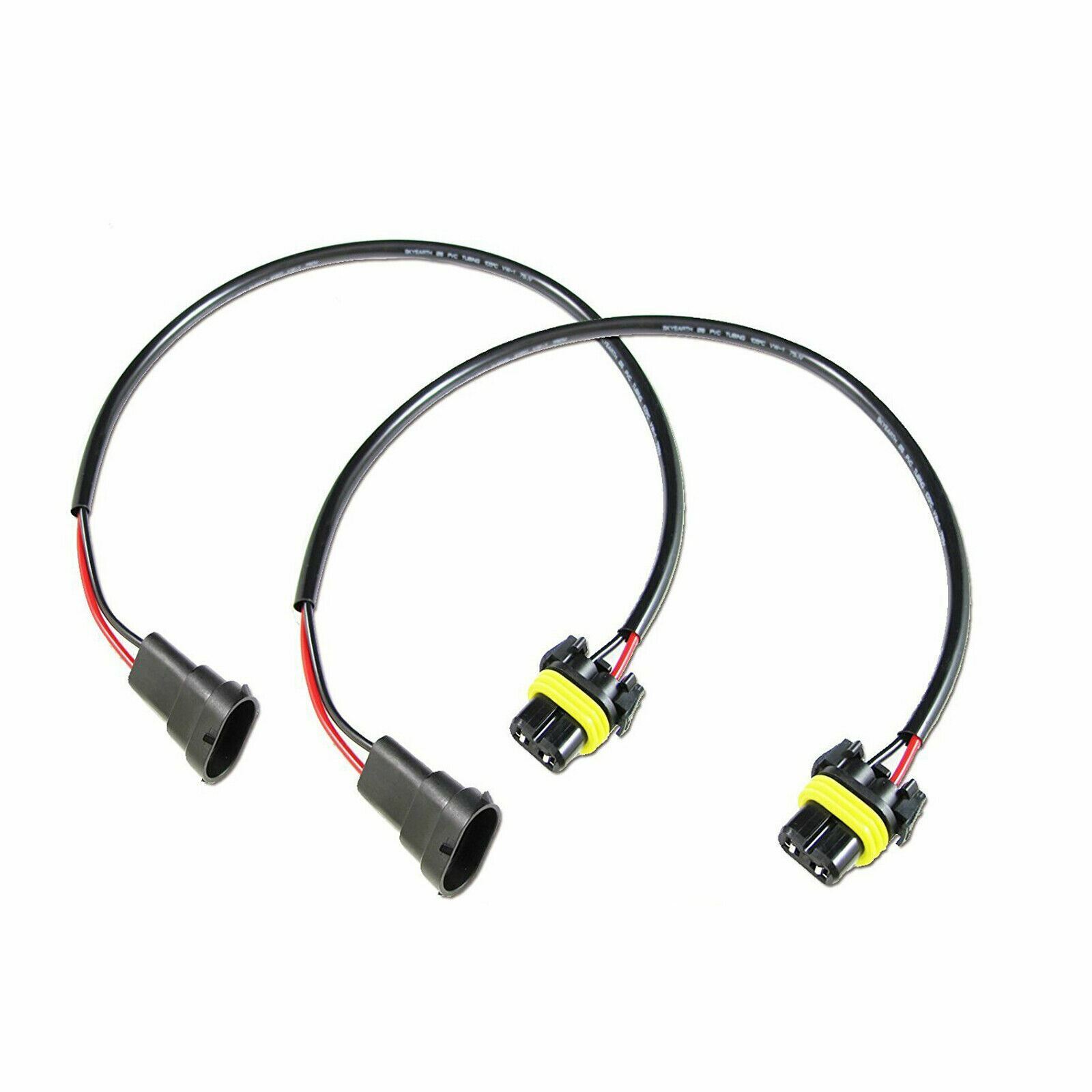 H11 H8 Socket to 9006 Conversion Wiring Harness Adapter For Headlight ...