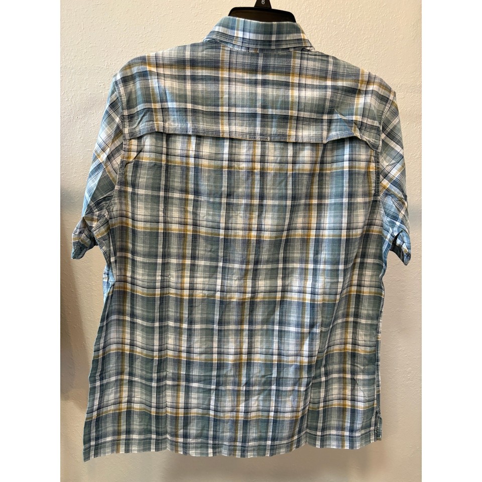 Croft & Barrow Quick Dry Shirt Mens Medium Short Sleeve Cotton Plaid ...