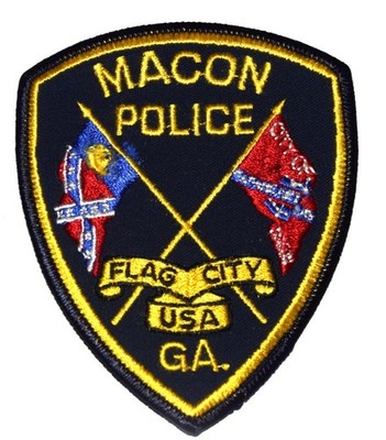 MACON – FLAG CITY USA - GEORGIA GA Police Patch BANNER 2J | eBay