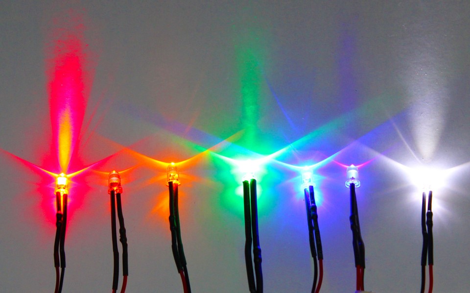 5mm LED Lights 9V 12V Pre Wired Light Emitting Diode Lamp White Red ...