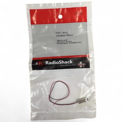 Radio Shack Micro Vibration Motor 3VDC 16,000 RPM Electronic Projects ...