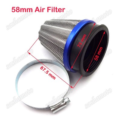Racing 58mm Motorcycle Power Air Filter For Trail Motor Dirt Pit Bike ...