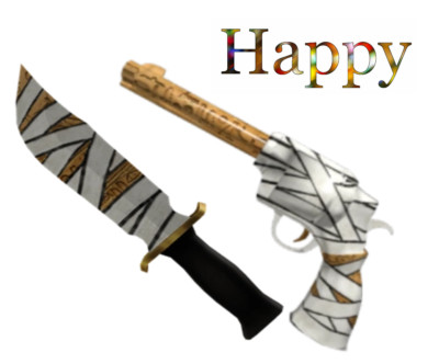 MUMMY 2018 GUN & KNIFE🖤🤍FAST DELIVERY!!!🖤🤍 MM2 ROBLOX UNCOMMON🖤🤍 | eBay