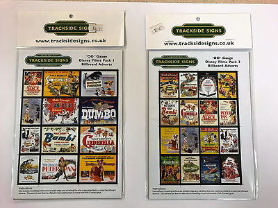 Disney Film Pack - Uncut Billboard Advertising Pack - OO Gauge - Model ...