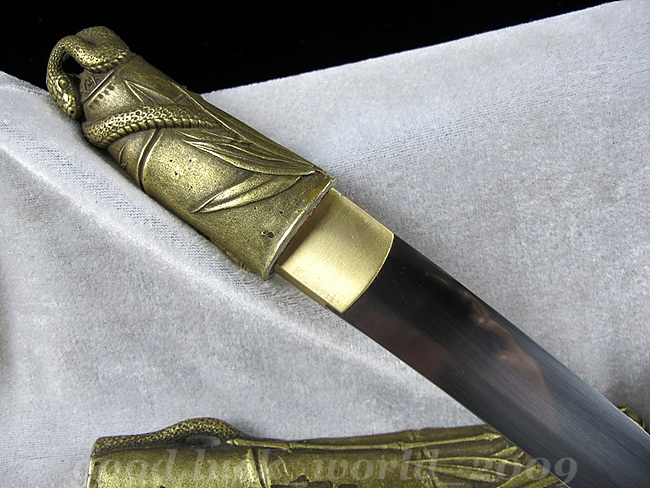 Chinese Short Sword Dagger High Carbon Steel Full Copper Razor Sharp ...